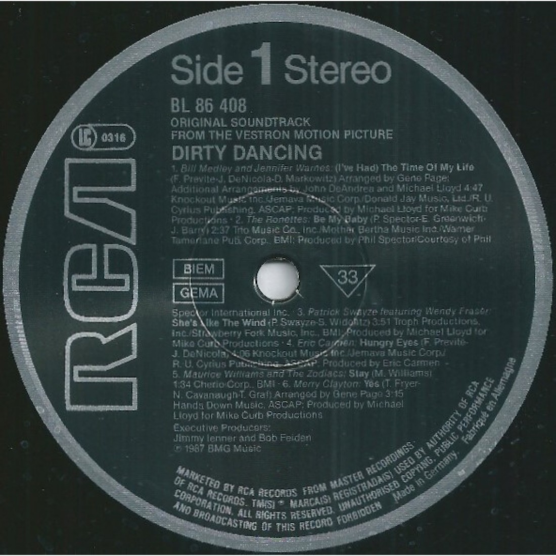 Dirty Dancing - Orginal Motion Picture Soundtrack - 1988 I Plak Sesi